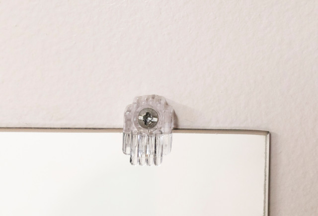 Modern Rustic Non Beveled Frameless Mirror With Clear Clips, 20x20 ...