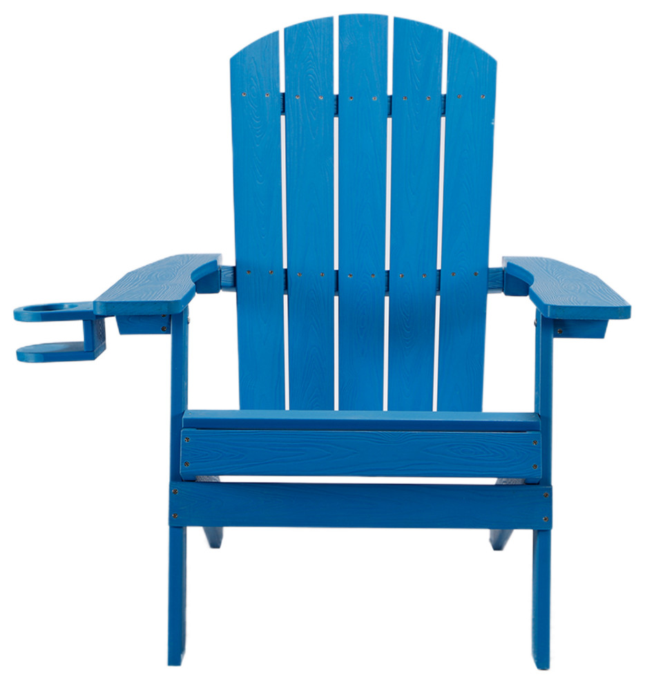 Tranquilo Depot T-G1010CUP-LBLU Folding Light Blue Adirondack Chair ...