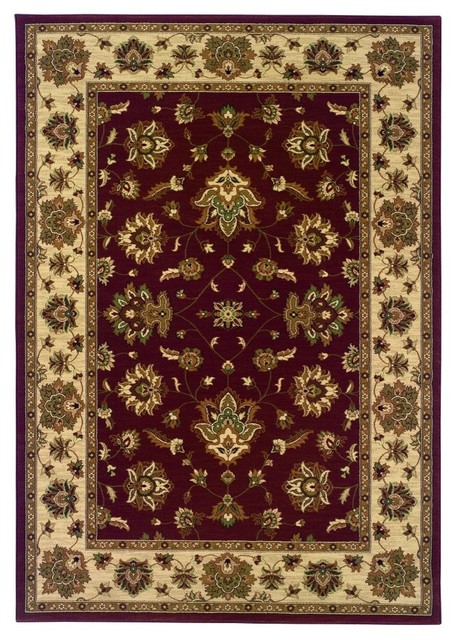 Ariana 623V3 Red/Ivory 4' x 5'9" Rug, Rectangle 5'3" x 7'9 ...