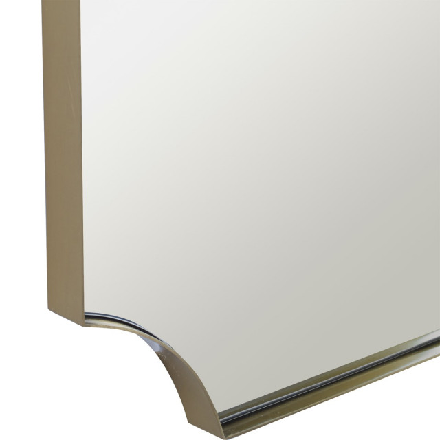 Uttermost Lennox Brass Scalloped Corner Mirror 09727 - Transitional ...