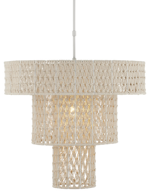 Counterculture Cream Chandelier - Beach Style - Chandeliers - by Currey ...