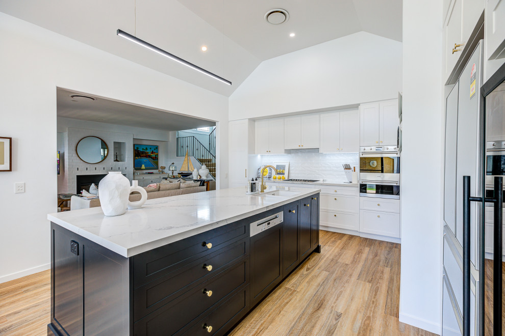 Expansive Open Plan Living Transformation - Modern - Kitchen - Brisbane ...