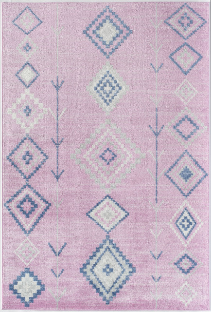 Rugs America Bodrum BR15C Tribal Moroccan Native Pink Area Rugs, 8'x10 ...