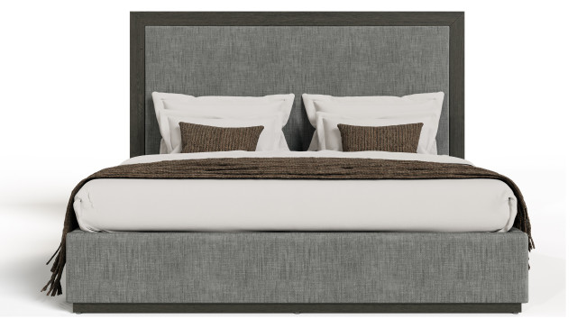 Nova Domus Santa Barbara Grey Fabric, Grey Wash Bed, Queen - Modern ...