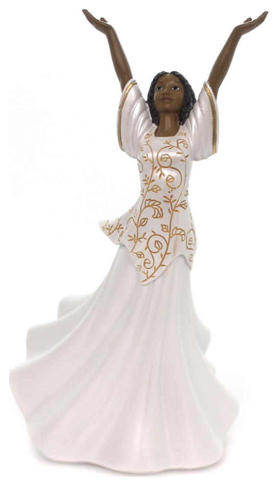 Black Art Joie Praise Dancer African American Angel Holiday Figurines ...