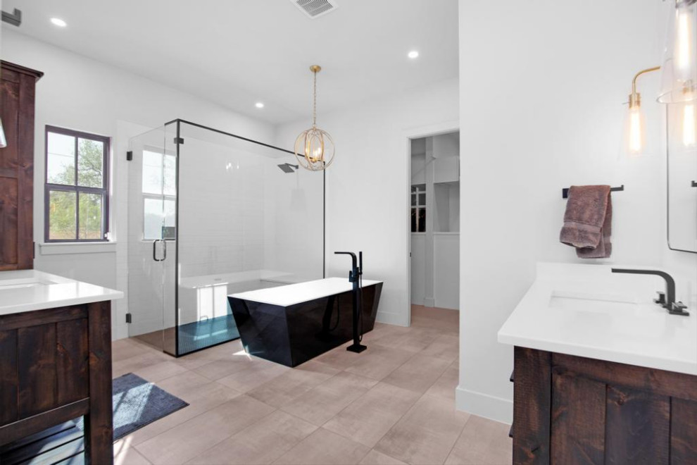 Modern Farmhouse - Campagne - Salle de Bain - Austin - par Deville ...