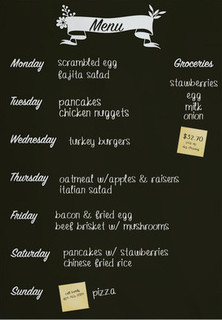 Meal Planner Chalkboard Decal, Meal Plan Decal - Transitional - Wall ...