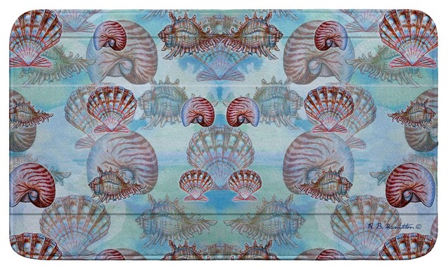 Shells Bath Mat 18x30 - Beach Style - Bath Mats - by Betsy Drake ...