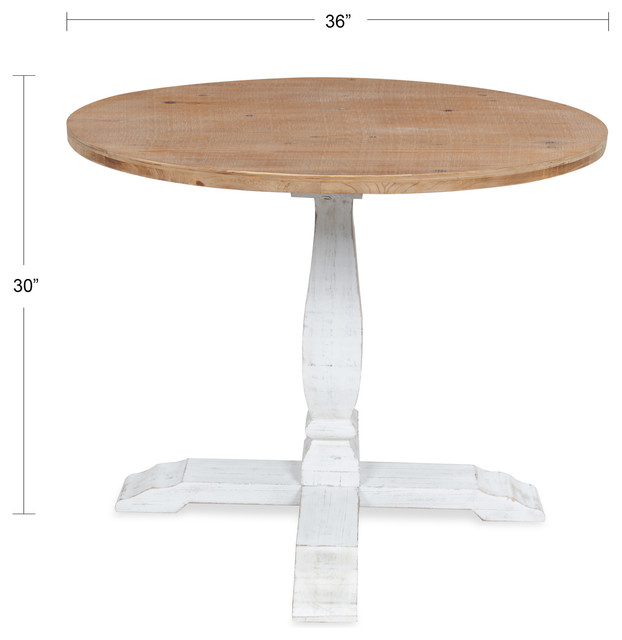 Bellmead Round Dining Table, 36x36x30 - Farmhouse - Dining Tables - by ...