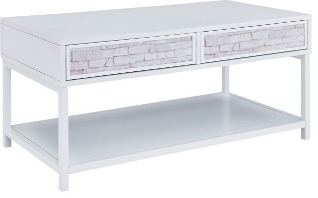 Dimsdale Faux Stone Cocktail Table - Contemporary - Coffee Tables - by ...