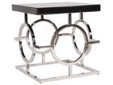 Howard Elliott Stainless Steel End Table With Black Top - Contemporary ...