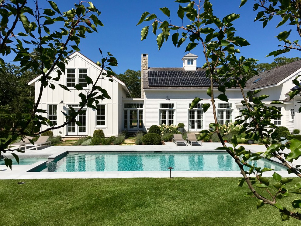 French Grey Pebble Sheen w/ Rodio Tile and Grey Granite Patio - Beach ...
