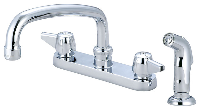 Central Brass Two Handle Cast Brass Kitchen Faucet With Spray ...
