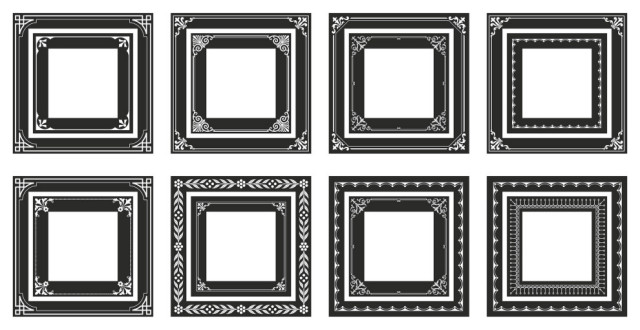 Ornate Gallery Frames Peel & Stick Wall Decals - Traditional - Wall ...