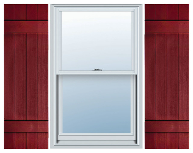 Builders Choice Vinyl Four Board Joined Shutters, w/ Shutter Spikes ...