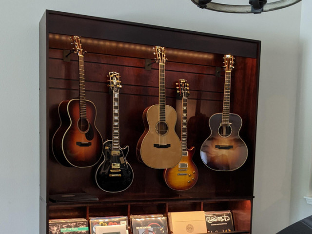 Custom Guitar Display Cabinet Showcase Your Musical Instruments - Tampa ...