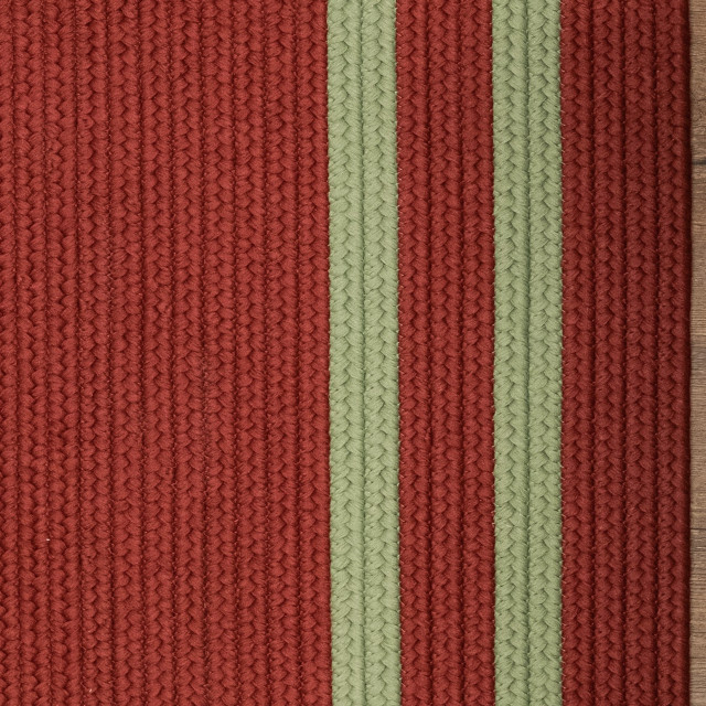 Double Border Christmas Rug, Red/Green 42"x66" - Contemporary - Outdoor ...