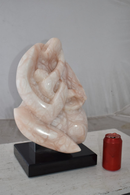 Mother and Child Marble Sculpture mounted on carousel base 12" x 11" x ...