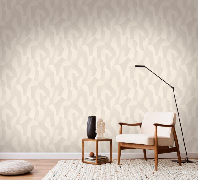 Abstract Shapes Textured Double Roll Wallpaper, Double Roll ...