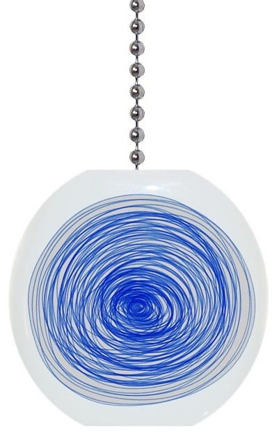 Blue Scribble Circle Ceiling Fan Pull - Contemporary - Ceiling Fan ...