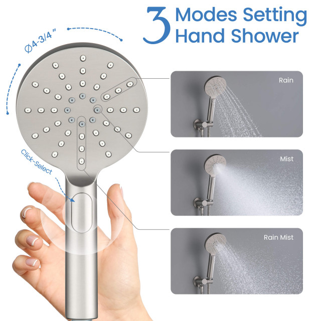 Circular Pressure 2-Function Shower System, Rough-In Valve ...