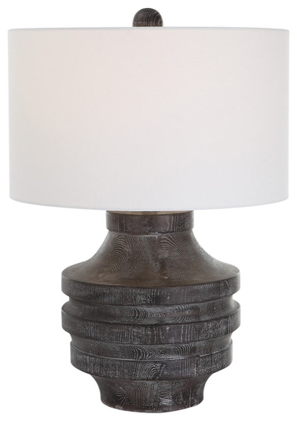 Uttermost Timber Carved Wood Table Lamp - Farmhouse - Table Lamps - by ...