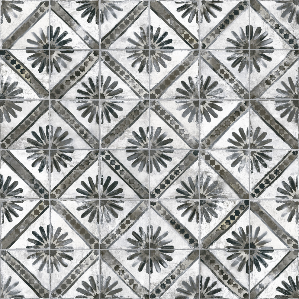Kings Marrakech Charcoal Grey Ceramic Floor and Wall Tile Sample - Wall ...