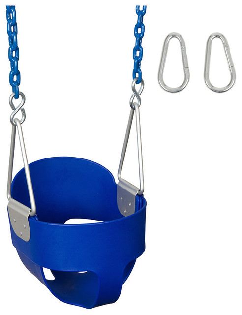 High-Back Full Bucket Swing Seat With Coated Chain, 5.5' - Traditional ...