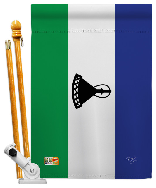 Lesotho Flags Of The World Nationality House Flag Set Modern Flags