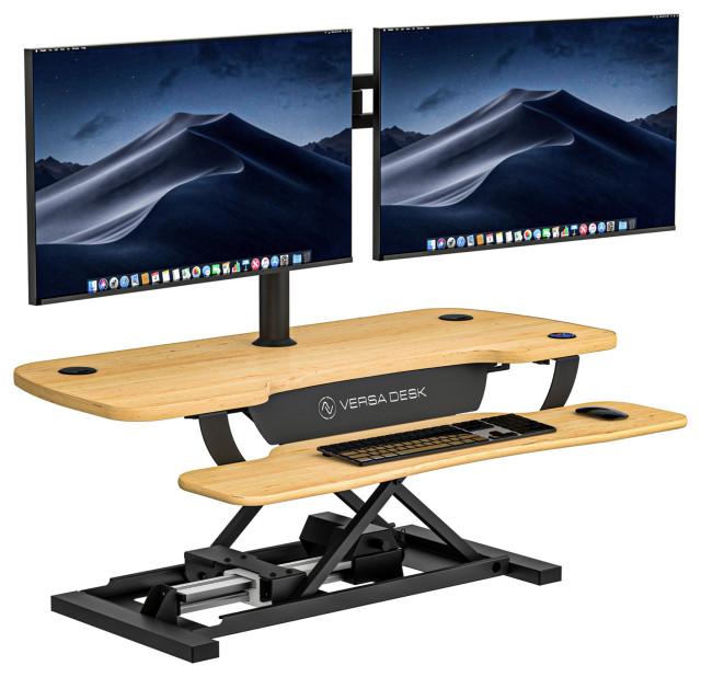 VersaDesk® PowerPro® Electric Height Adjustable Standing Desk Converter ...
