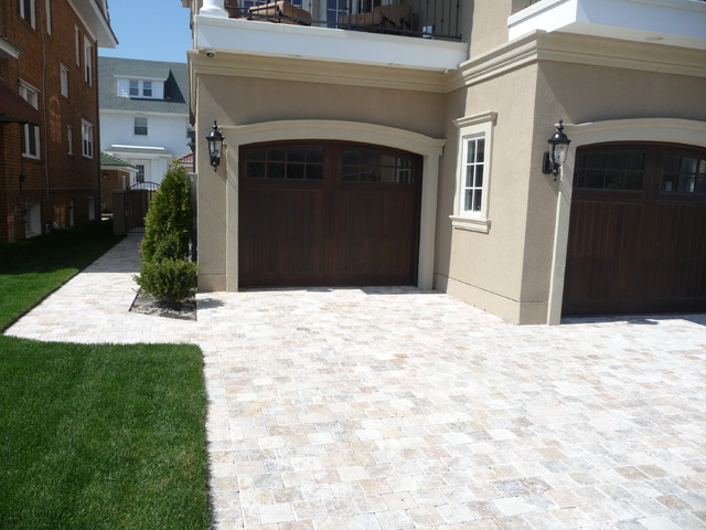 Travertine Pavers Driveway - Traditional - Exterior - Philadelphia - by ...