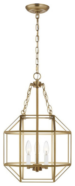 Morrison 3-Light Pendant Light in Satin Brass, 14.000 - Transitional ...