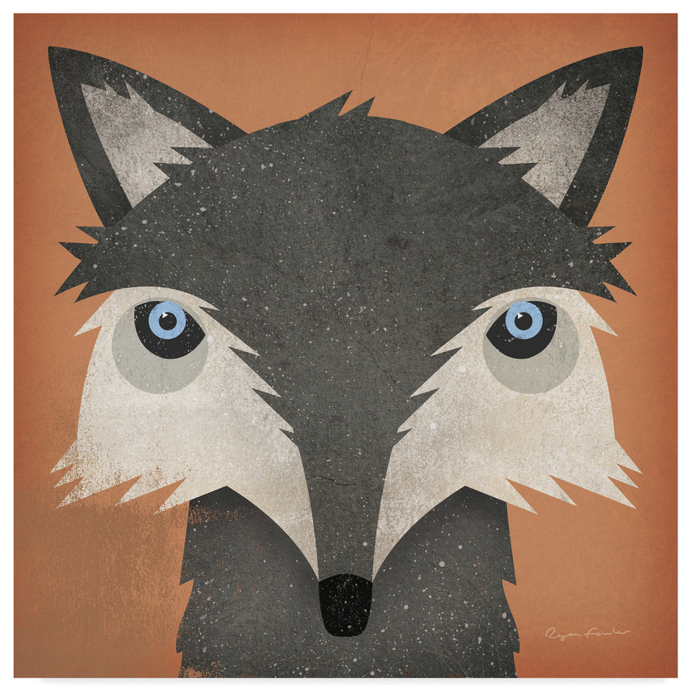 Ryan Fowler 'Timber Wolf' Canvas Art, 14"x14" - Contemporary - Prints ...