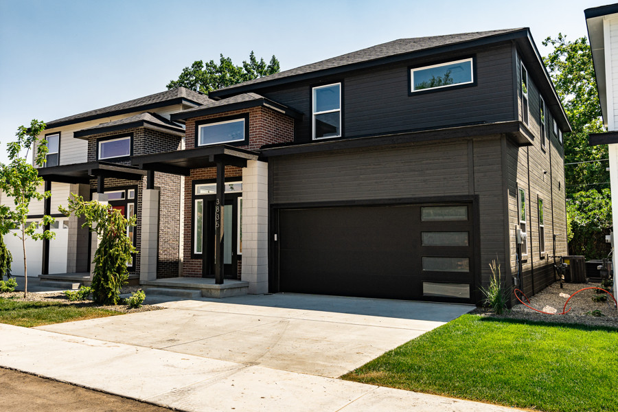 Black Industrial Home - Industrial - Exterior - Boise - by Matson Homes ...