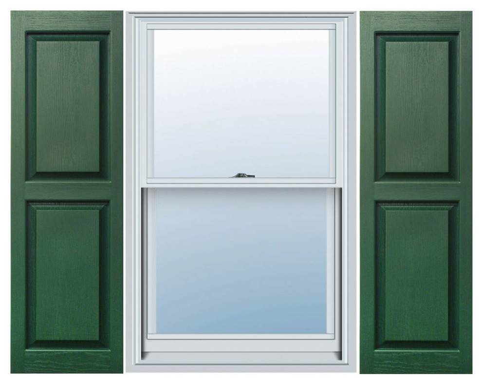 Builders Choice Vinyl Raised Panel Shutters w/ Shutter Spikes & Screws ...