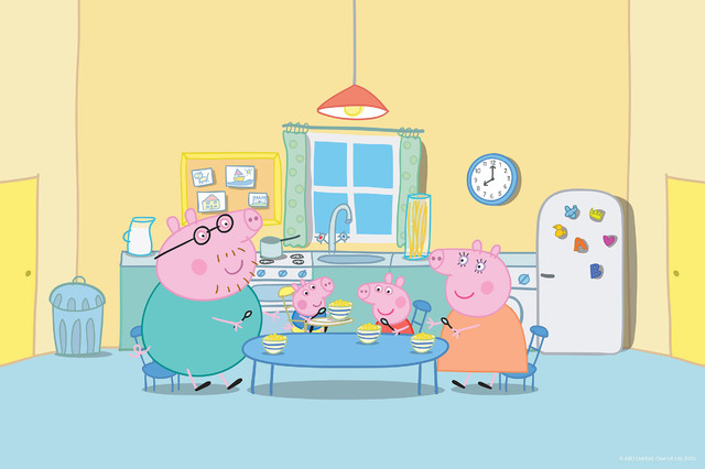 Shop Houzz | Marmont Hill "Peppa in the Kitchen" Peppa Pig Print on ...