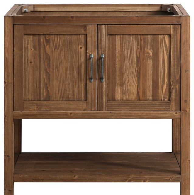 Austin Traditional Walnut 36" Vanity Base Only - Transitional ...