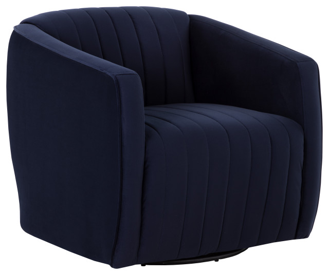 Garrison Swivel Lounge Chair Abbington Navy - Contemporary - Armchairs ...