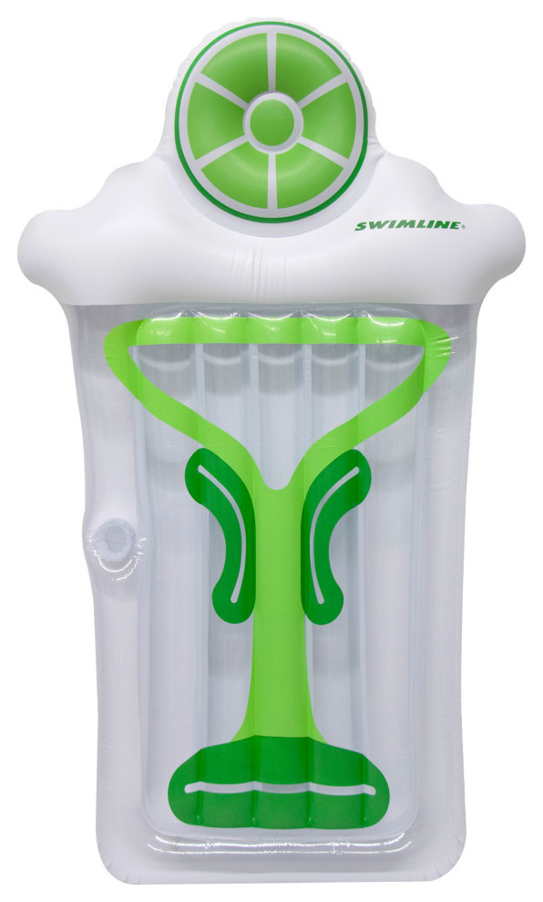 Inflatable Green and White Novelty Margarita Swimming Pool Floating ...