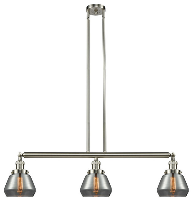 Innovations Fulton 3-Light Island Light, Brushed Satin Nickel ...