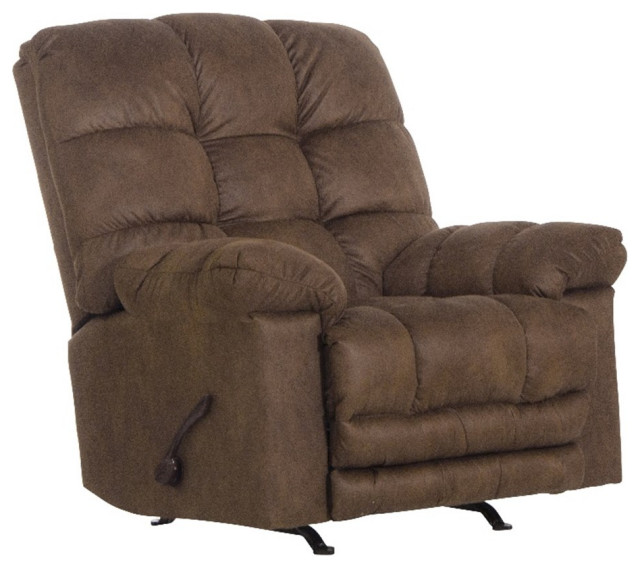 Catnapper Cochran Oversized Extension Footrest Rocker Recliner in Brown ...