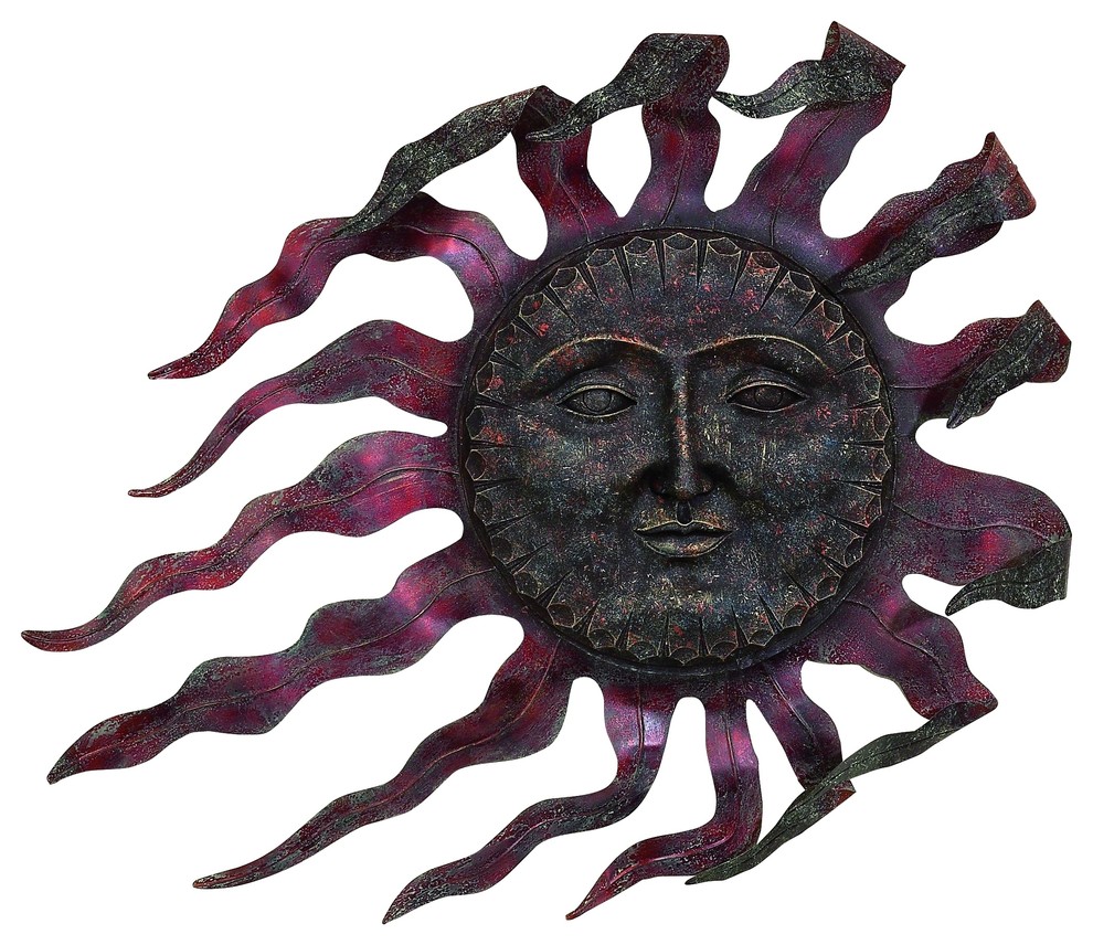 Windswept Sun Face Wall Plaque - Traditional - Wall Accents - by Dr ...