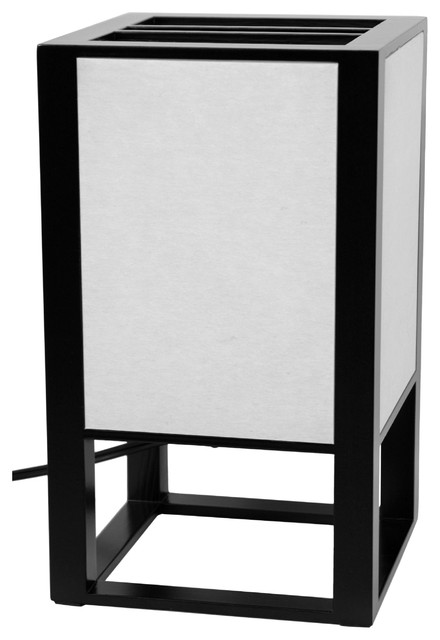 Washitsu Japanese Table Lamp, Black - Asian - Table Lamps - by ...