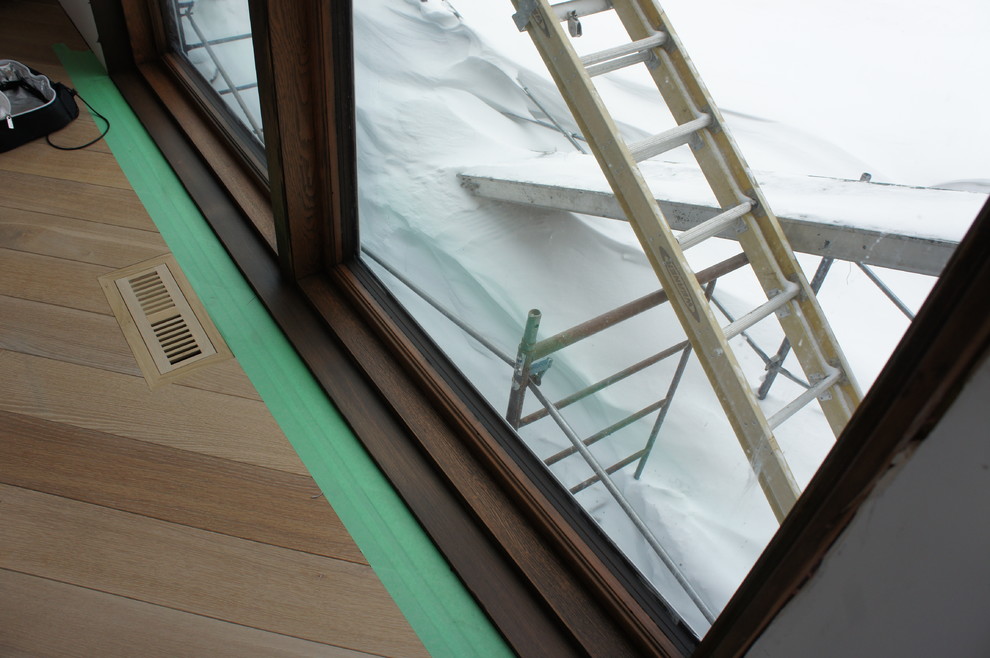 staining wood fir windows