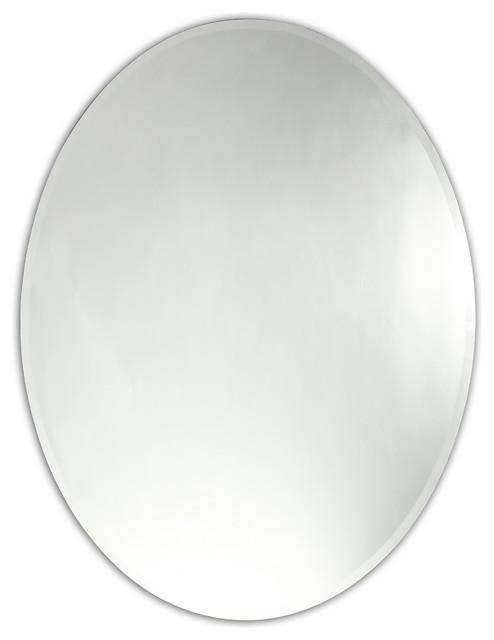 Maisie Large Frameless Wall Mirror 28"x35" - Contemporary - Wall ...