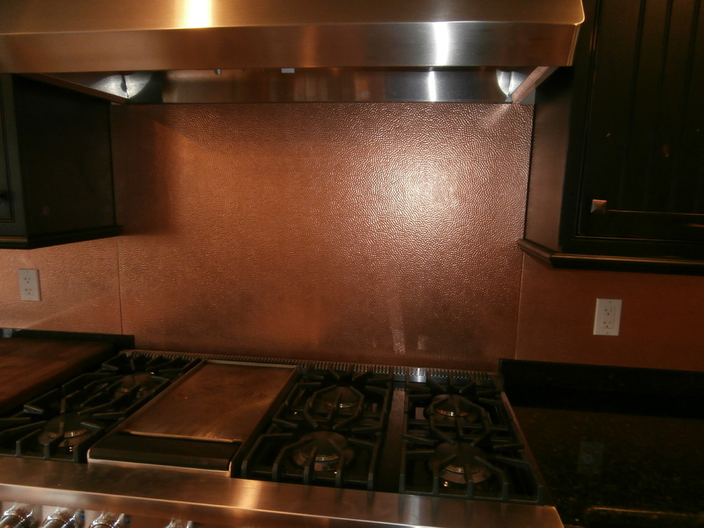 Hammered Copper Backsplash in Westchester - Traditional - New York - by ...