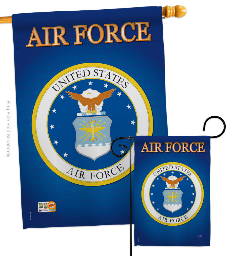 Air Force Americana Military Flags Set - Modern - Flags And Flagpoles ...