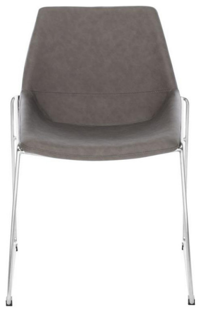 Stylus Mid Century Dining Chair, Set of 2, Ash Gray - Contemporary ...