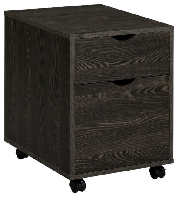 Coaster Noorvik 2-drawer Modern Wood Mobile File Cabinet Dark Oak ...