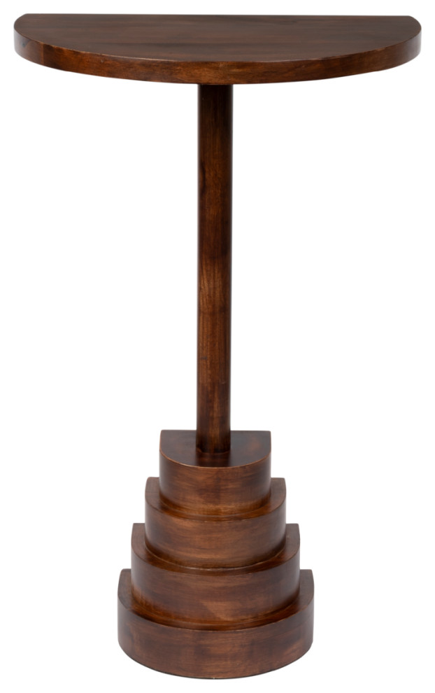 Lacquered Wood Wall Side Table, Dutchbone Lina - Transitional - Side ...